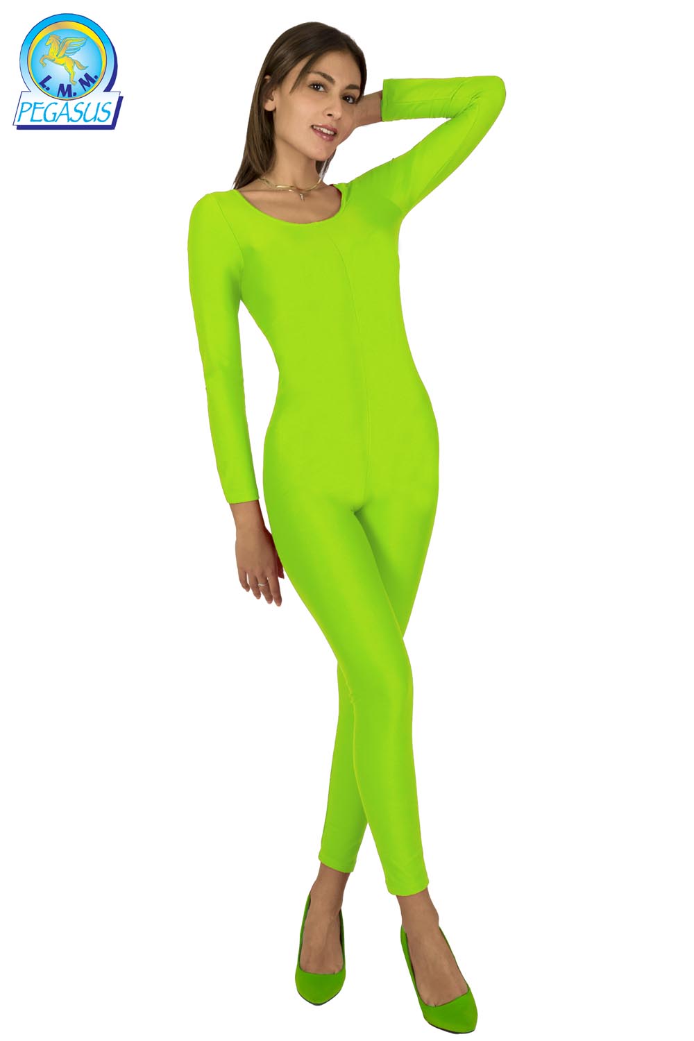 Costume da Tuta lycra verde mela danza donna